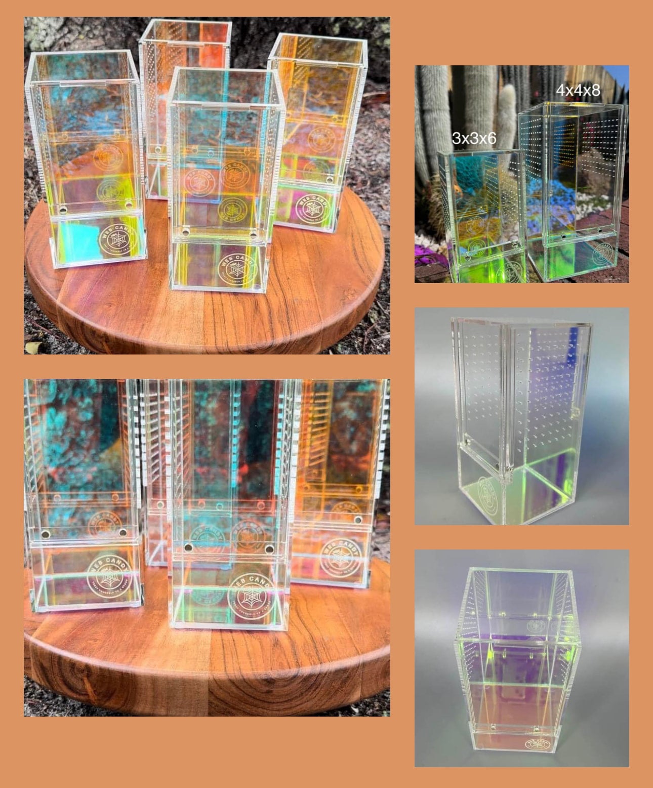 The Web Candy ORIGINAL IRIDESCENT Undecorated Acrylic Enclosures | Web ...